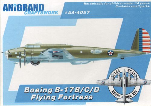 Anigrand Craftswork AA4087 Boeing B-17 B/C/D Flying Fortress - Early production of B-17