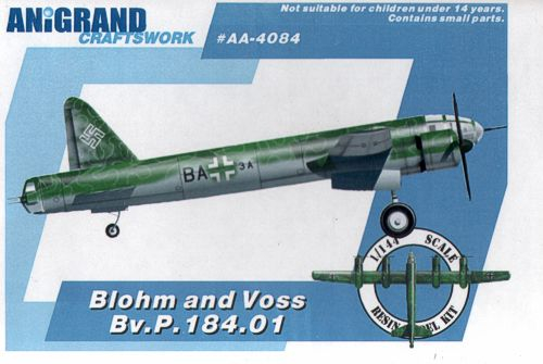 Anigrand Craftswork AA4084 Blohm & Voss Bv.P.184 - Long range steel-made bomber