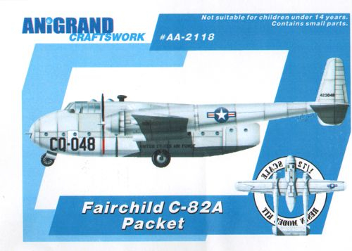 Anigrand Craftswork AA2118 Fairchild C-82 A Packet - World's first twin-boom cargo transport