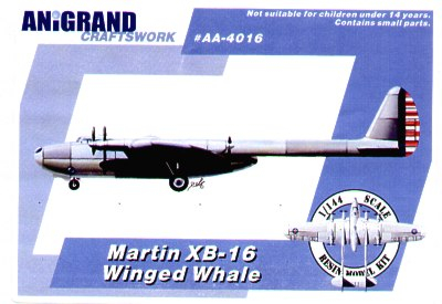 Anigrand Craftswork AA4016 Martin XB-16 - The winged whale, dream design of 1930s