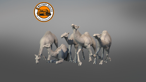 IDAP Technology PMI0359A Dromedary Camels Set Of 5pcs