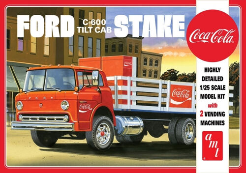 AMT/ERTL 1147 Ford C-600 tilt-cab Stake Bed with 2 Coke Machine