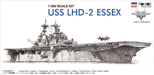 Pontos Model 37001R1 USS LHD-2 Essex Kit And Detail Up Set (With F-35B 6 Sets)