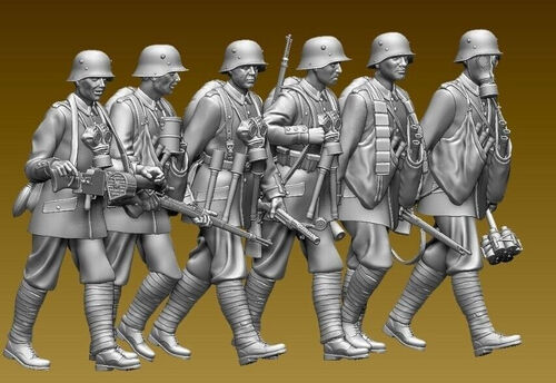 Peddinghaus-Decals 87F035 German Assault Infantry Marching WWI