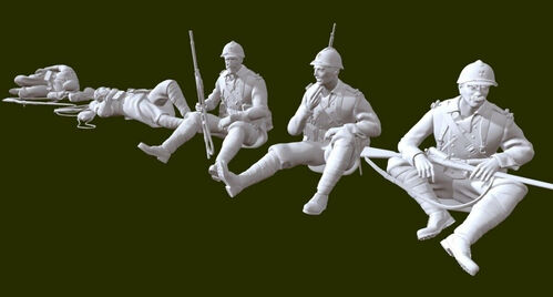 Peddinghaus-Decals 87F017 French Soldiers Resting (5 Figures)