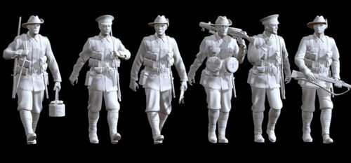 Peddinghaus-Decals 87F015 Australian Soldiers (6 Figures)