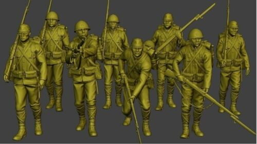Peddinghaus-Decals 87F028 Japanese Infantrymen Standing (8 Figures)
