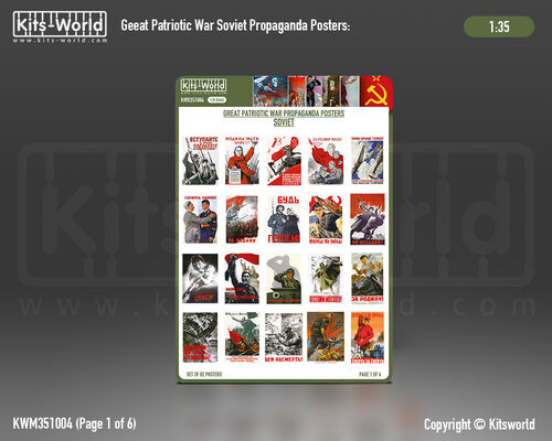 Kits World B351004 Soviet WWII Propaganda Posters - 82 posters