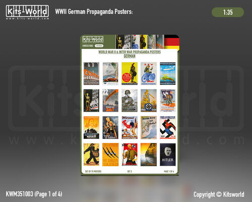 Kits World B351003 German WWII Propaganda Posters - Set 2 (75 posters)