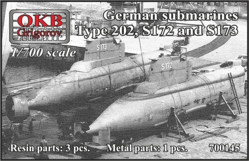 OKB Grigorov N700145 German Submarines Type 202, S172 And S173