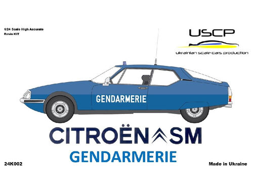 Ukrainian Scale Cars Production (USCP) 24K002 Citroen SM Gendarmerie (Resin Car Kit)