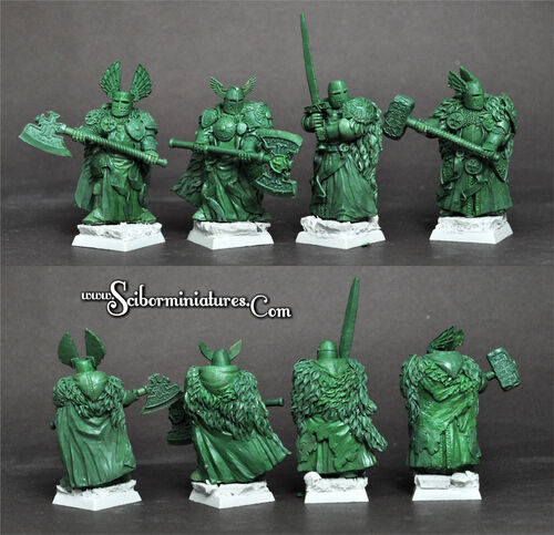 Scibor Monstrous Miniatures 28FM0690 Paladins - 4 Miniatures Set 2
