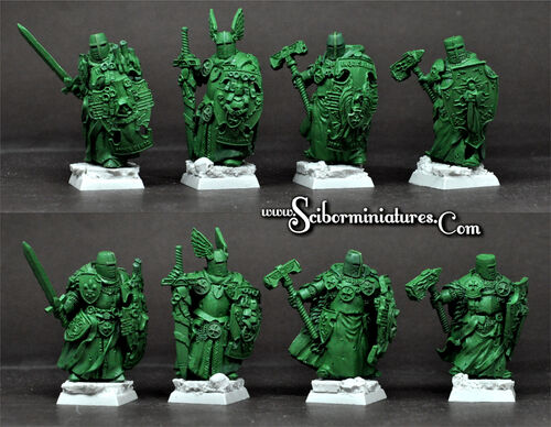 Scibor Monstrous Miniatures 28FM0674 Paladins - 4 Miniatures Set