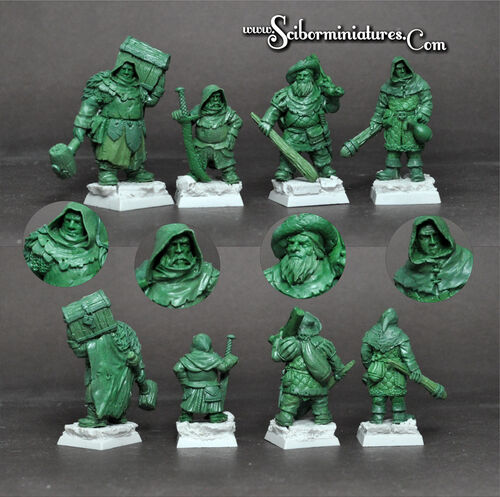 Scibor Monstrous Miniatures 28FM0676 Robberers - 4 Miniatures Set