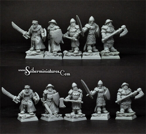 Scibor Monstrous Miniatures 28FM0657 Veterans - 5 Miniatures Set