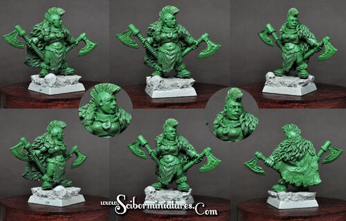 Scibor Monstrous Miniatures 28FM0647 Dwarven Wild Girl