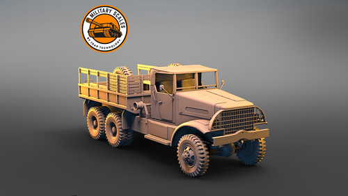 IDAP Technology PMI34.4A Corbitt White 666 6x6 Cargo Truck (soft top - metal box)