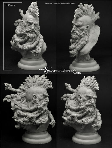 Scibor Monstrous Miniatures BUST0020 Dwarf Wild Hunter
