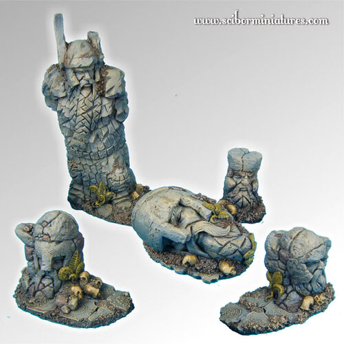 Scibor Monstrous Miniatures TEDR0007 Dwarven Ruins Terrain (5 pcs)