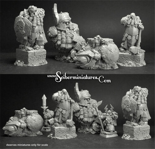 Scibor Monstrous Miniatures TEDR0011 Dwarven Ruins Terrain #2 (4 pcs)