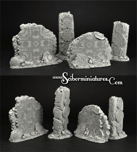 Scibor Monstrous Miniatures TEDR0013 Dwarven Ruins Terrain #3 (4 pcs)