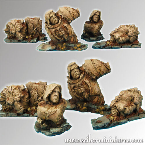 Scibor Monstrous Miniatures TELR0005 Lion Ruins Terrain (4 pcs)