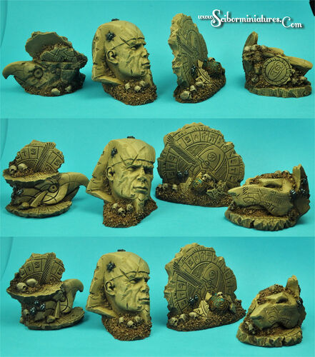 Scibor Monstrous Miniatures TEER0001 Egyptian Ruins Terrain (4 pcs)