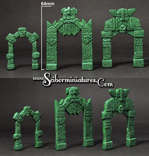 Scibor Monstrous Miniatures TEDW0022 Dwarven Portals (3 pcs)