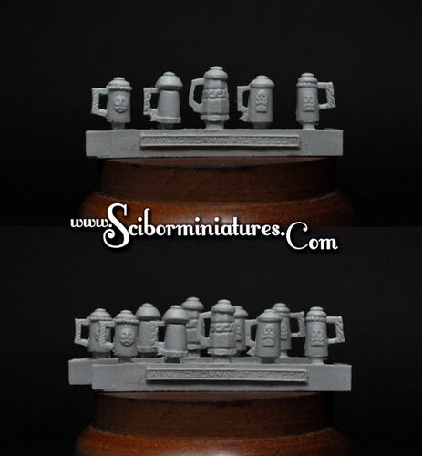 Scibor Monstrous Miniatures TEDR0020 Dwarve Beer Mugs (10 pcs)