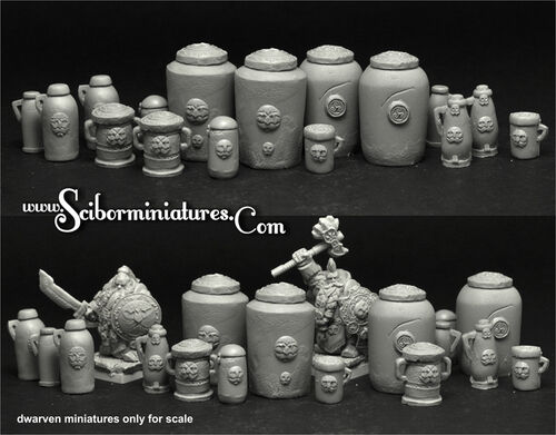 Scibor Monstrous Miniatures TEDR0017 Dwarven Ceramics set (16 pcs)