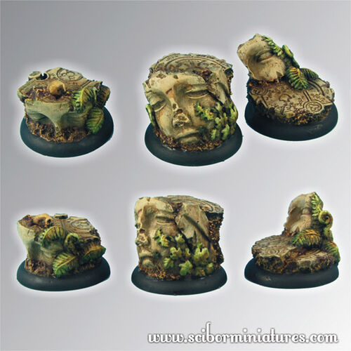 Scibor Monstrous Miniatures BRRU0052 Ancient Ruins 30mm - Round Edge Set1 (3 pcs)
