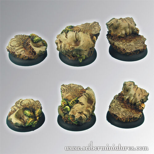 Scibor Monstrous Miniatures BRRU0053 Ancient Ruins 30mm - Round Edge Set2 (3 pcs)
