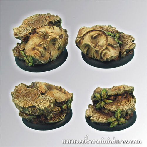 Scibor Monstrous Miniatures BRRU0055 Ancient Ruins 40mm - Round Edge Set 2 (2 pcs)
