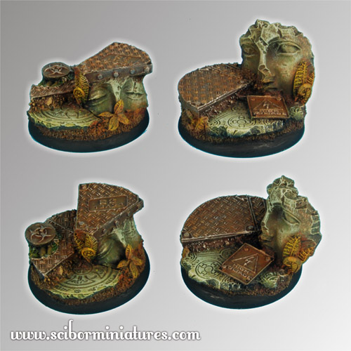 Scibor Monstrous Miniatures BRRU0091 Ancient Ruins 40mm - Round Edge Set 3 (2 pcs)