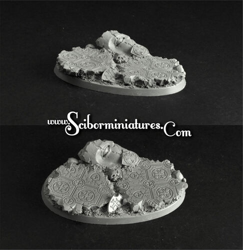 Scibor Monstrous Miniatures BRRU0155 Templar Ruins 75x42mm round base