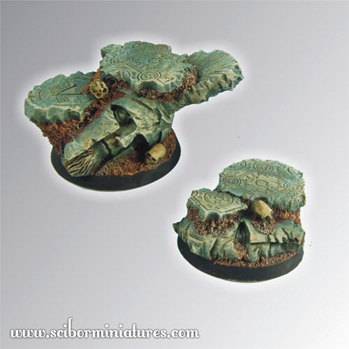 Scibor Monstrous Miniatures BRSP0060 Spartan Ruins 40 mm round bases set 1 (2 pcs)