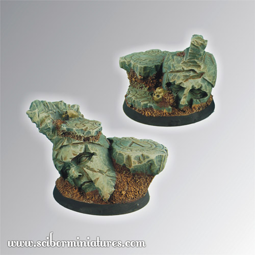 Scibor Monstrous Miniatures BRSP0061 Spartan Ruins 40 mm round bases set 2 (2 pcs)