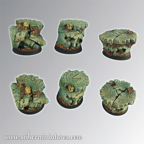 Scibor Monstrous Miniatures BRSP0062 Spartan Ruins 25 mm round bases set 1 (3 pcs)