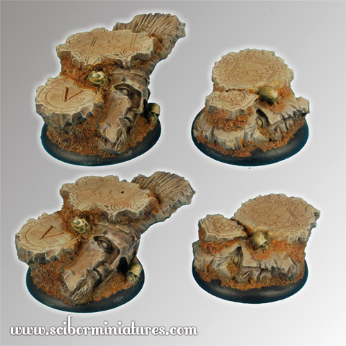 Scibor Monstrous Miniatures BRSP0080 Spartan Ruins 40 mm round edge bases set 2 (2 pcs)