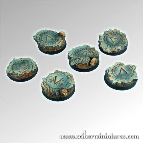 Scibor Monstrous Miniatures BRSP0100 Spartan Ruins 25 mm round bases set 3 (5 pcs)