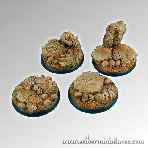 Scibor Monstrous Miniatures BRSP0103 Spartan Ruins 40 mm round edge bases set 3 (2 pcs)