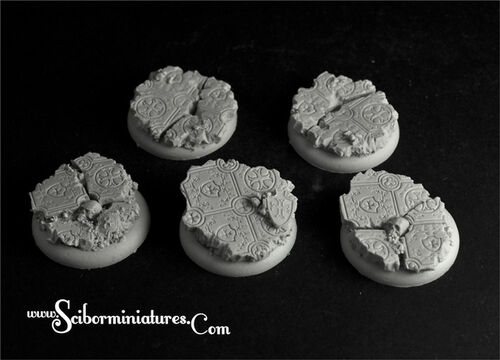 Scibor Monstrous Miniatures BRTR0098 Templar Ruins 30mm round edges bases (5 pcs)