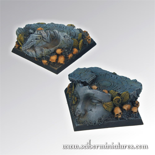 Scibor Monstrous Miniatures BSCH0020 Squalid Ground Square Bases 40mm set (2 pcs)