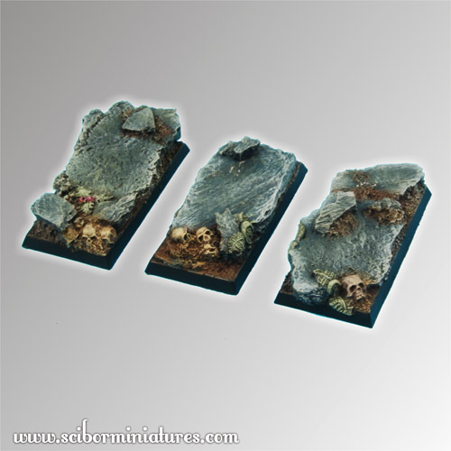 Scibor Monstrous Miniatures BSRO0006 Rocky 25 mm / 50 mm square bases (3 pcs)
