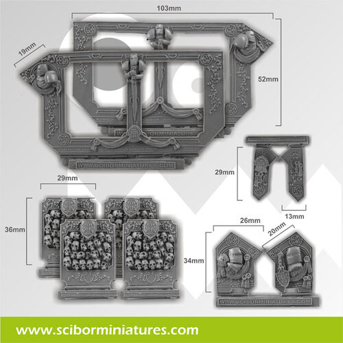 Scibor Monstrous Miniatures CPAC0195 Templar Big Conversion set (10 pcs)