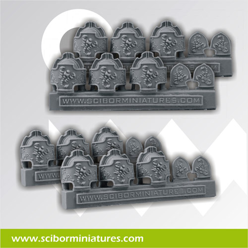 Scibor Monstrous Miniatures CPAS0054 Scorpion Shoulder Pads (6 pcs)