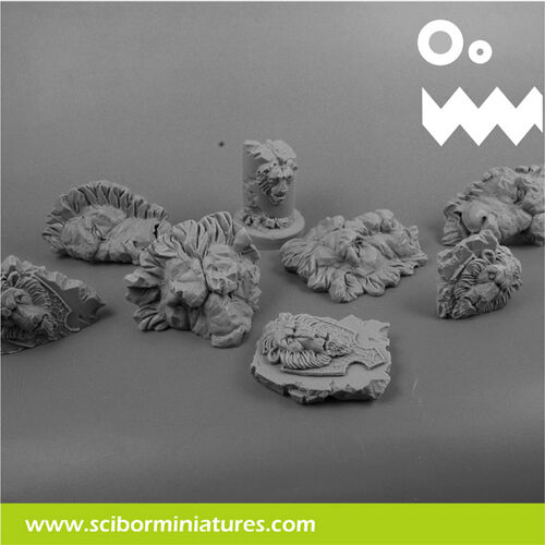 Scibor Monstrous Miniatures CPBA0155 Lion Basing Kit (8 pcs)