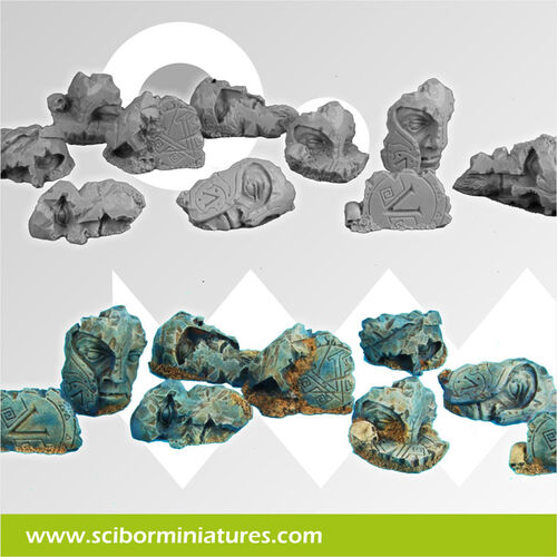 Scibor Monstrous Miniatures CPBA0172 Spartan Ruins Basing Kit # 2 (10 pcs)