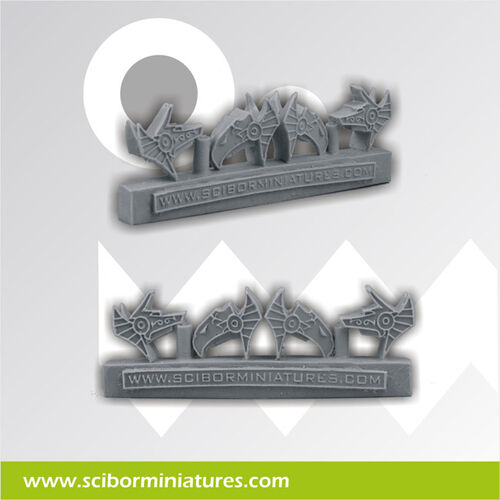 Scibor Monstrous Miniatures CPEG0031 Egyptian Heads (4 pcs)