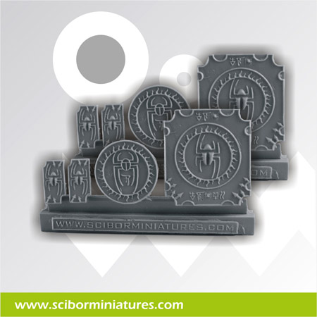 Scibor Monstrous Miniatures CPEG0112 Egyptian Decorated Plates (8 pcs)
